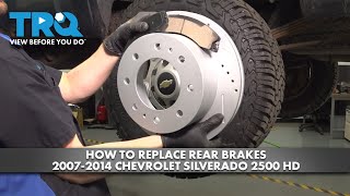 How to Replace Rear Brakes 2007-2014 Chevrolet Silverado 2500 HD | 1A Auto
