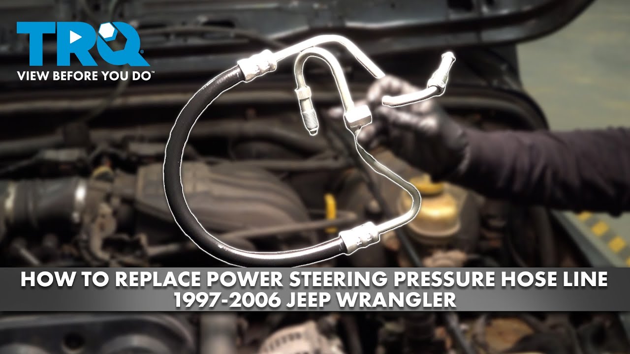 How to Replace Power Steering Pressure Hose Line 1997-2006 Jeep ...