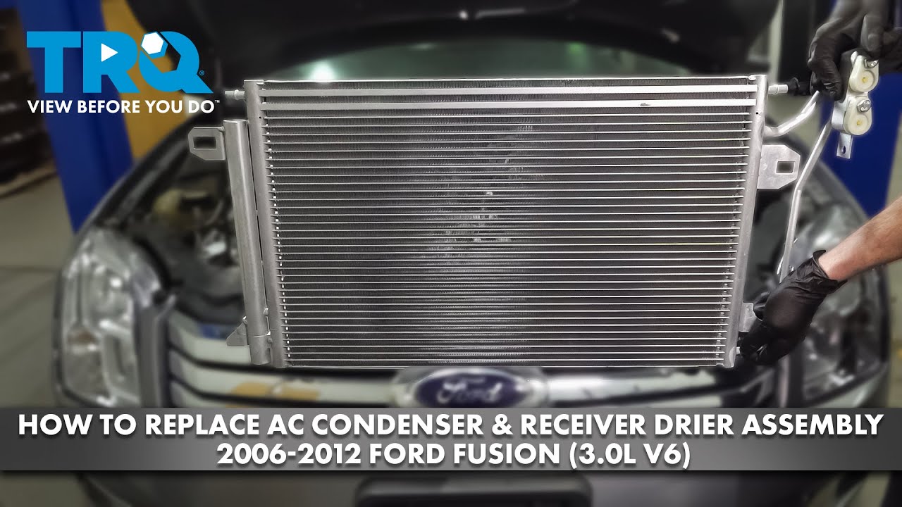 How to Replace AC Condenser Receiver Drier Assembly 2006-2012 Ford Fusion 30L V6 | 1A Auto
