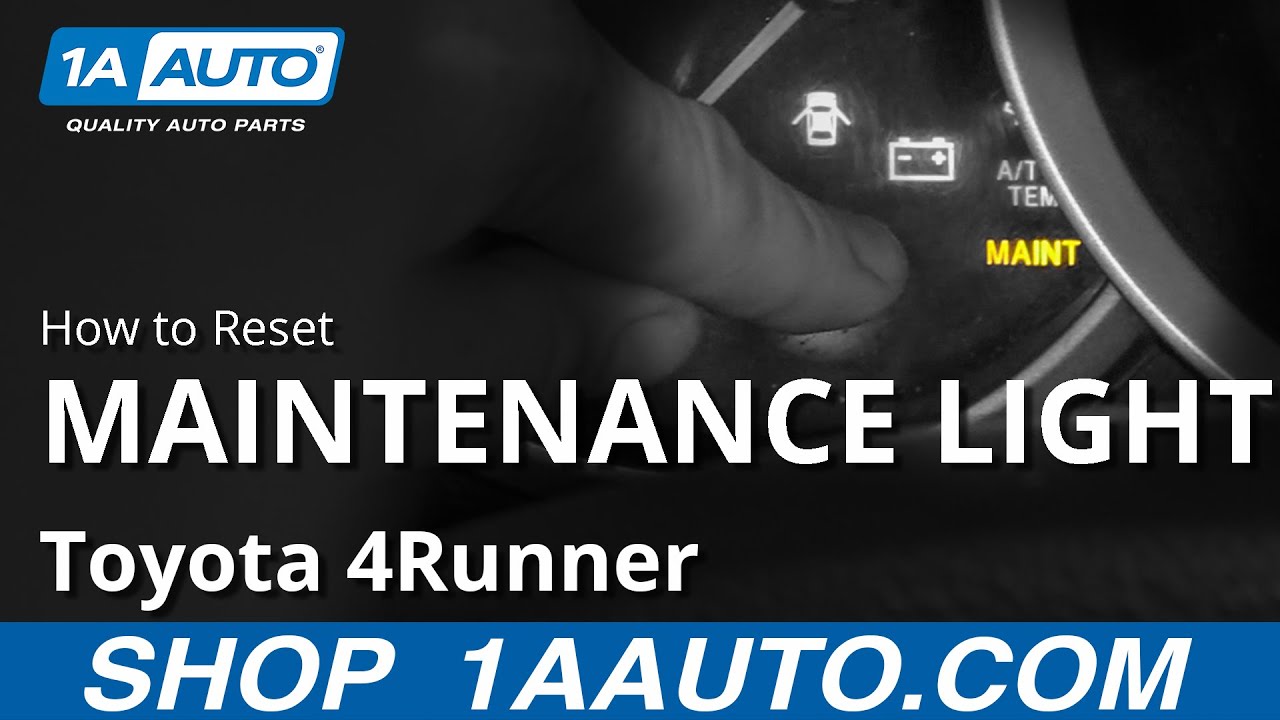 How To Reset Maintenance Light 2003-09 Toyota 4Runner | 1A Auto