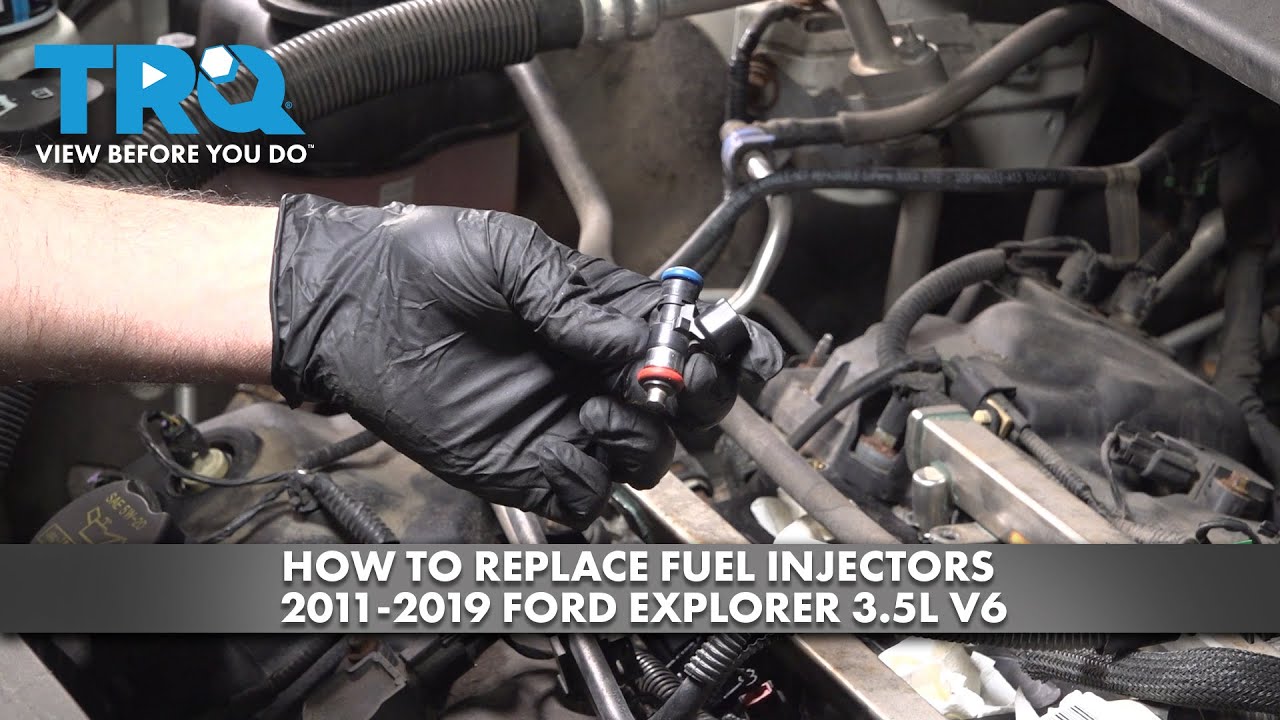 How to Replace Fuel Injectors 2011-2019 Ford Explorer 35L V6 | 1A Auto