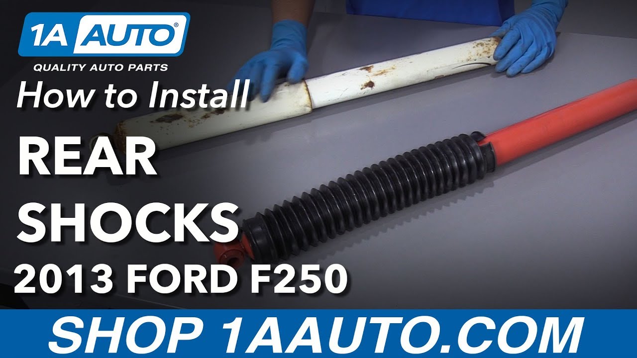 How to Install Replace Rear Shock Absorbers 2005-16 Ford F250 Super ...