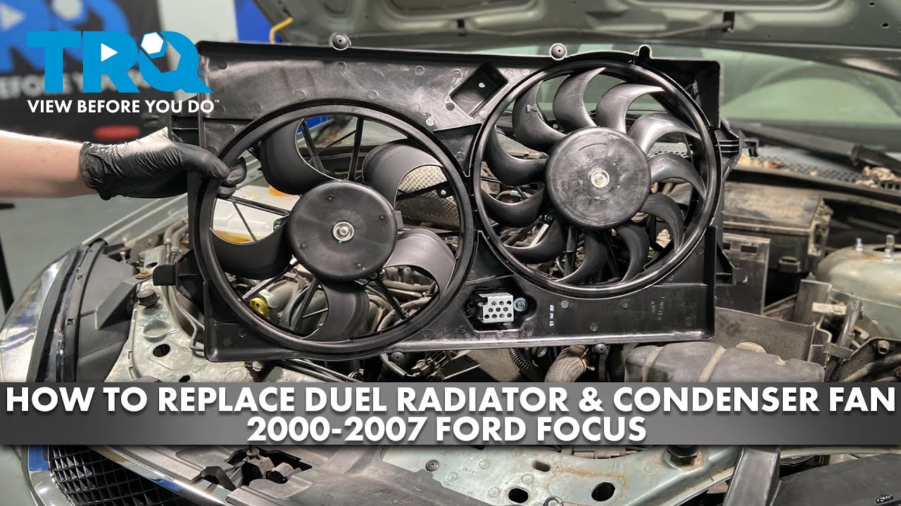 How to Replace Dual Radiator Condenser Fan Assembly 2000-2007 Ford ...