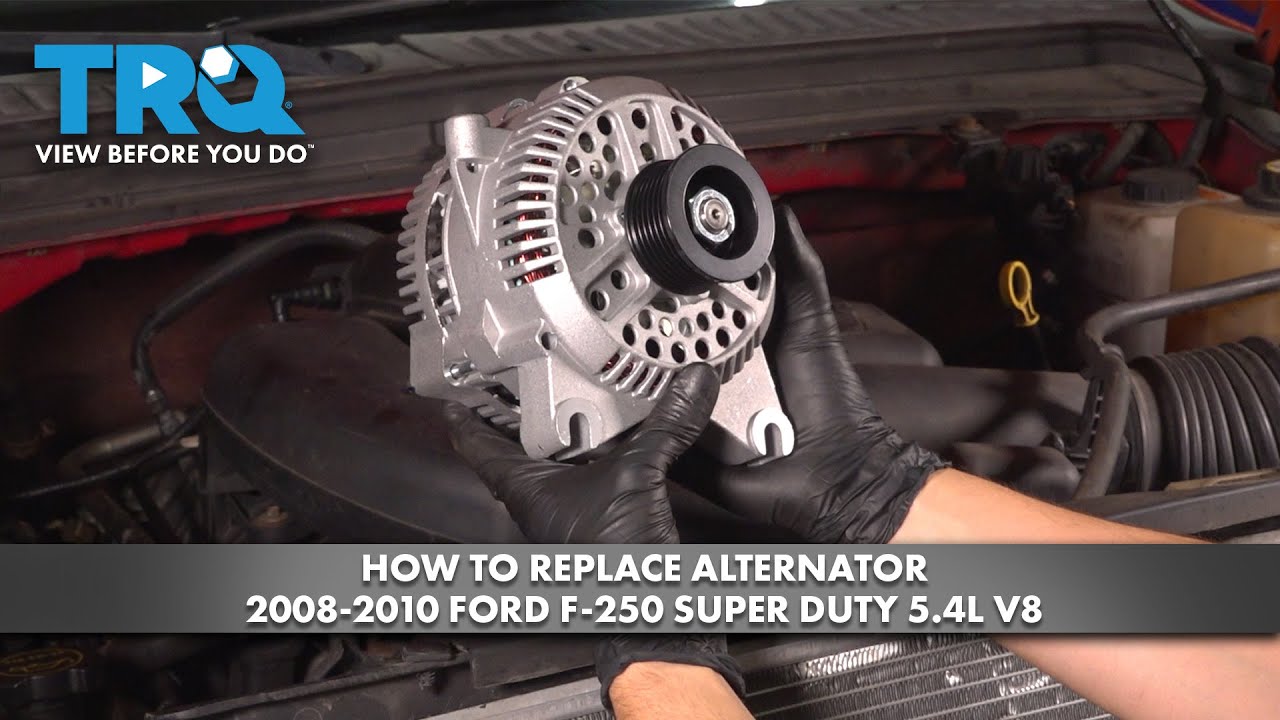 How to Replace Alternator 2008-2010 Ford F-250 Super Duty 54L V8 | 1A Auto