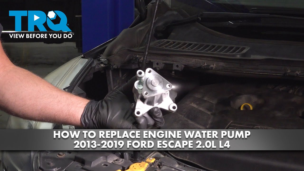 How to Replace Engine Water Pump 2013-2019 Ford Escape 20L L4 | 1A Auto