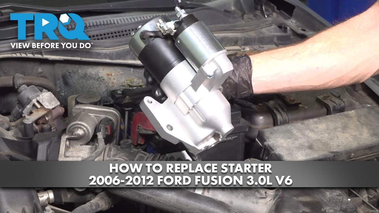 How to Replace Starter 2006-2012 Ford Fusion 30L V6 | 1A Auto