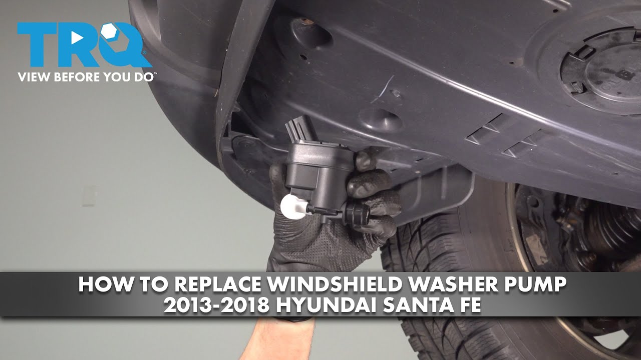 How to Replace Windshield Washer Pump 2013-2018 Hyundai Santa Fe | 1A Auto
