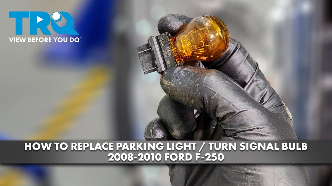 How to Replace Front Parking Light Turn Signal Bulb 2008-2010 Ford F ...
