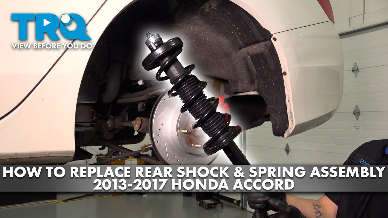 How to Replace Rear Shock Spring Assemblies 2013-2017 Honda Accord | 1A Auto