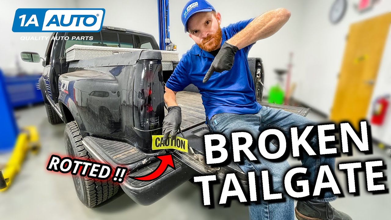 Cracked Rusted Truck Tailgate is Loose How to Repair a Broken Tailgate ...