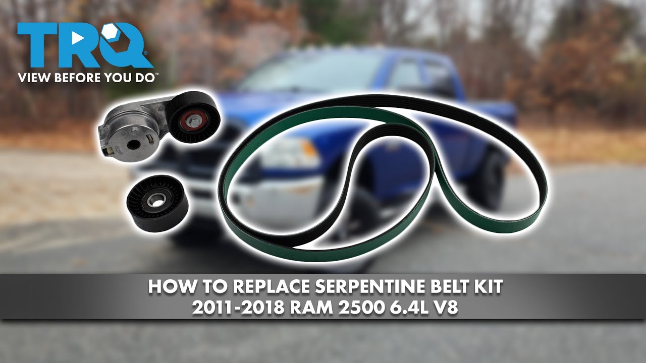 How to Replace Serpentine Belt Kit 2011-2018 RAM 2500 64L V8 | 1A Auto