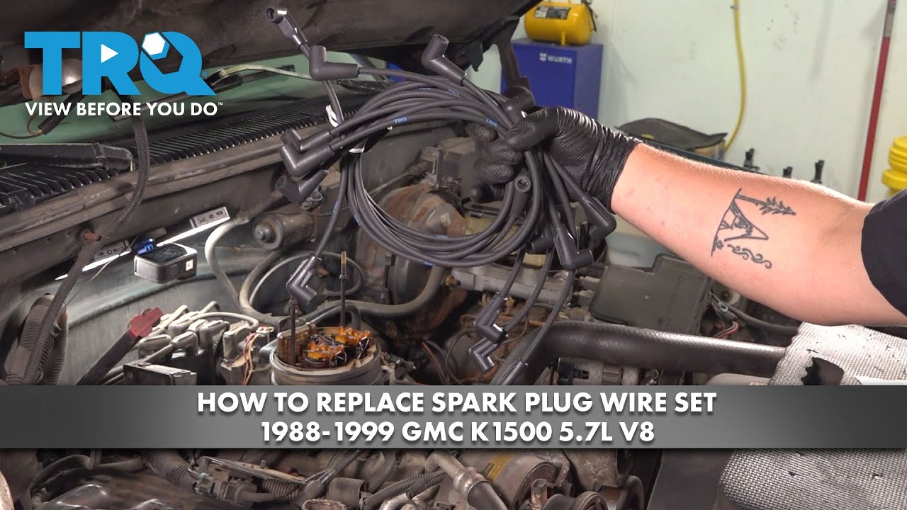 How to Replace Spark Plug Wire Set 1988-1999 GMC K1500 57L V8 | 1A Auto