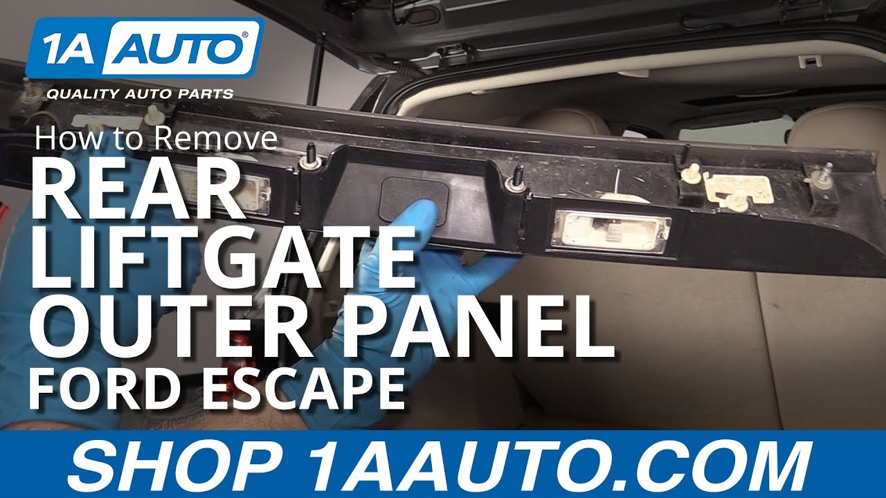 How to Remove Rear Liftgate Outer Panel Applique 2008-12 Ford Escape ...