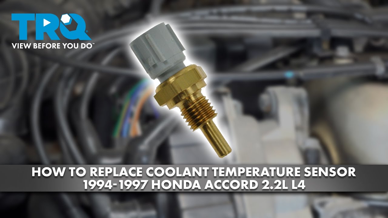 How to Replace Coolant Temperature Sensor 1994-1997 Honda Accord 22L L4 ...