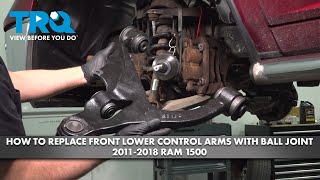 How to Replace Front Lower Control Arms with Ball Joint 2011-2018 Ram ...