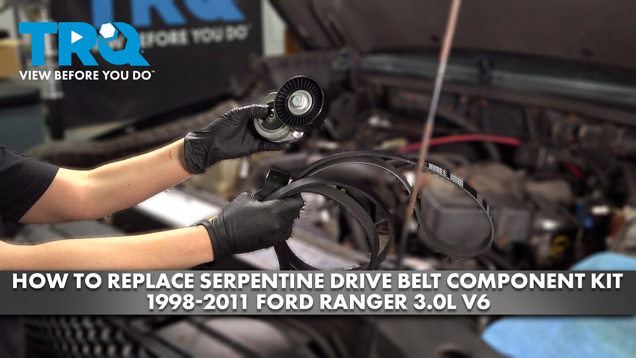 How to Replace Serpentine Drive Belt Component Kit 1998-2011 Ford ...
