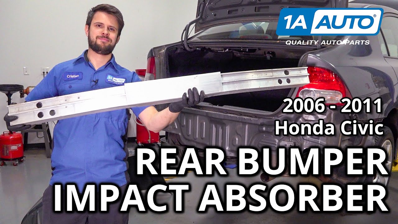 How to Replace Rear Bumper Impact Absorber 2006-2011 Honda Civic | 1A Auto