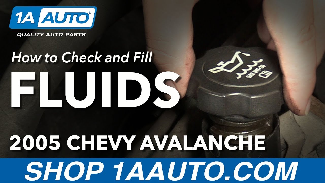 How To Check And Fill Under Hood Fluids 2001 05 Chevy Avalanche 1A Auto