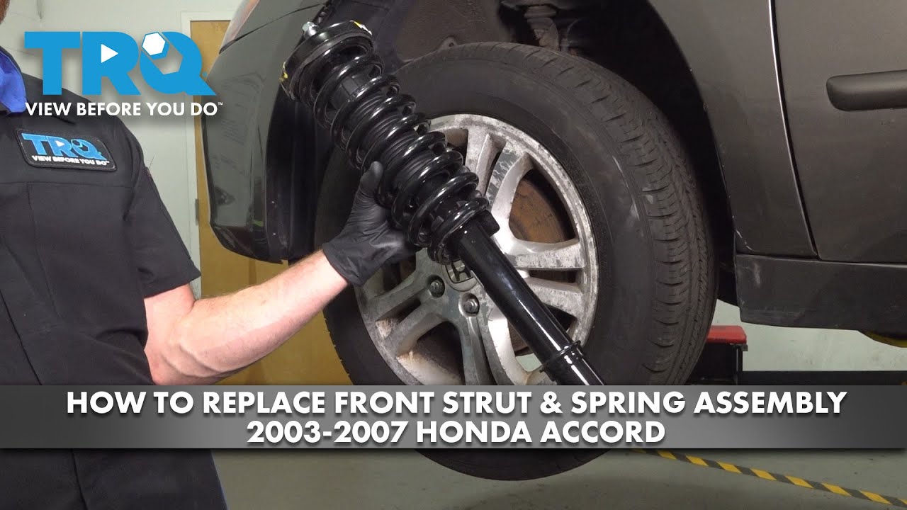 How to Replace Front Strut Spring Assemblies 2003-2007 Honda Accord ...