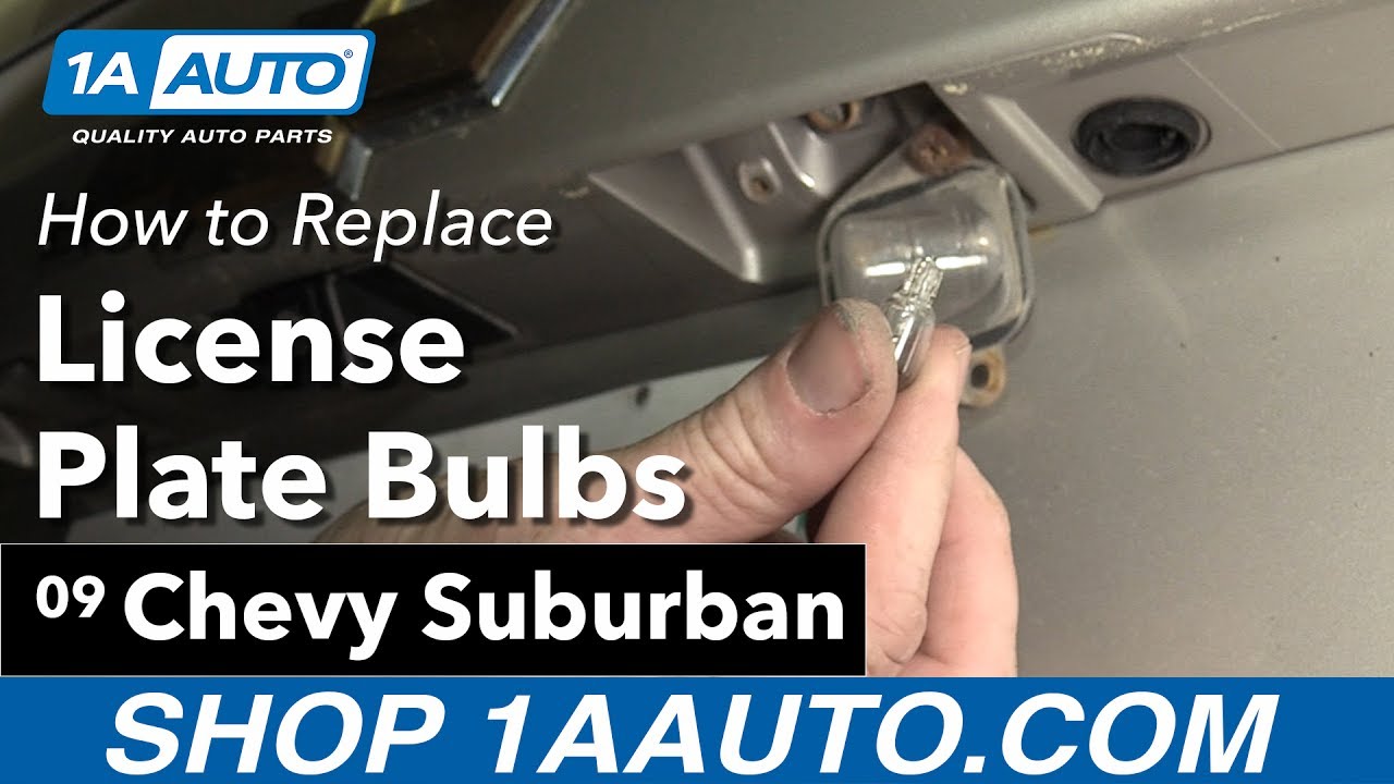 How To Replace Install License Plate Bulbs 2007 14 Chevy Suburban 1A Auto how-to-replace-install-license-plate-bulbs-2007-14-chevy-suburban-1a-auto