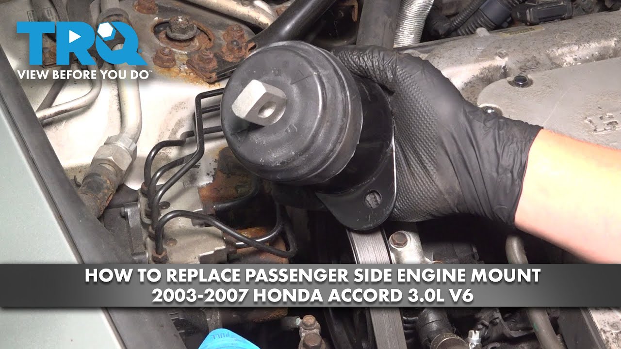 How to Replace Passenger Side Engine Mount 2003-2007 Honda Accord 30L ...