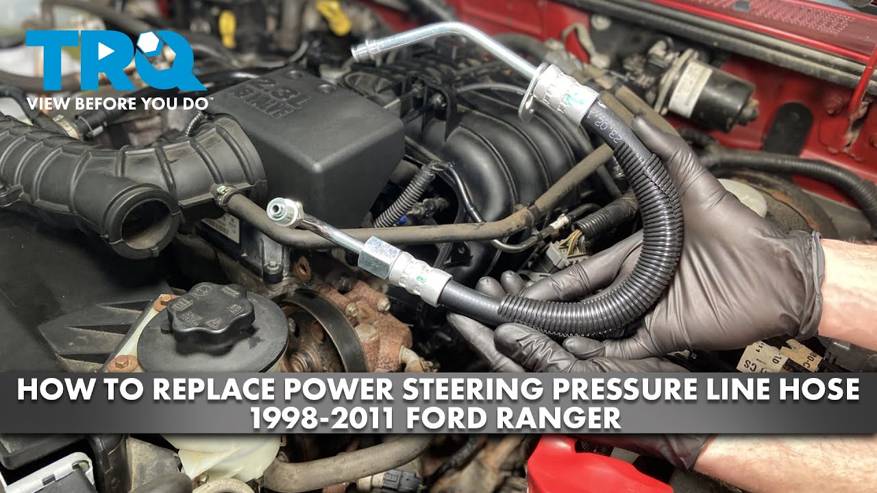 How to Replace Power Steering Pressure Line Hose 1998-2011 Ford Ranger ...