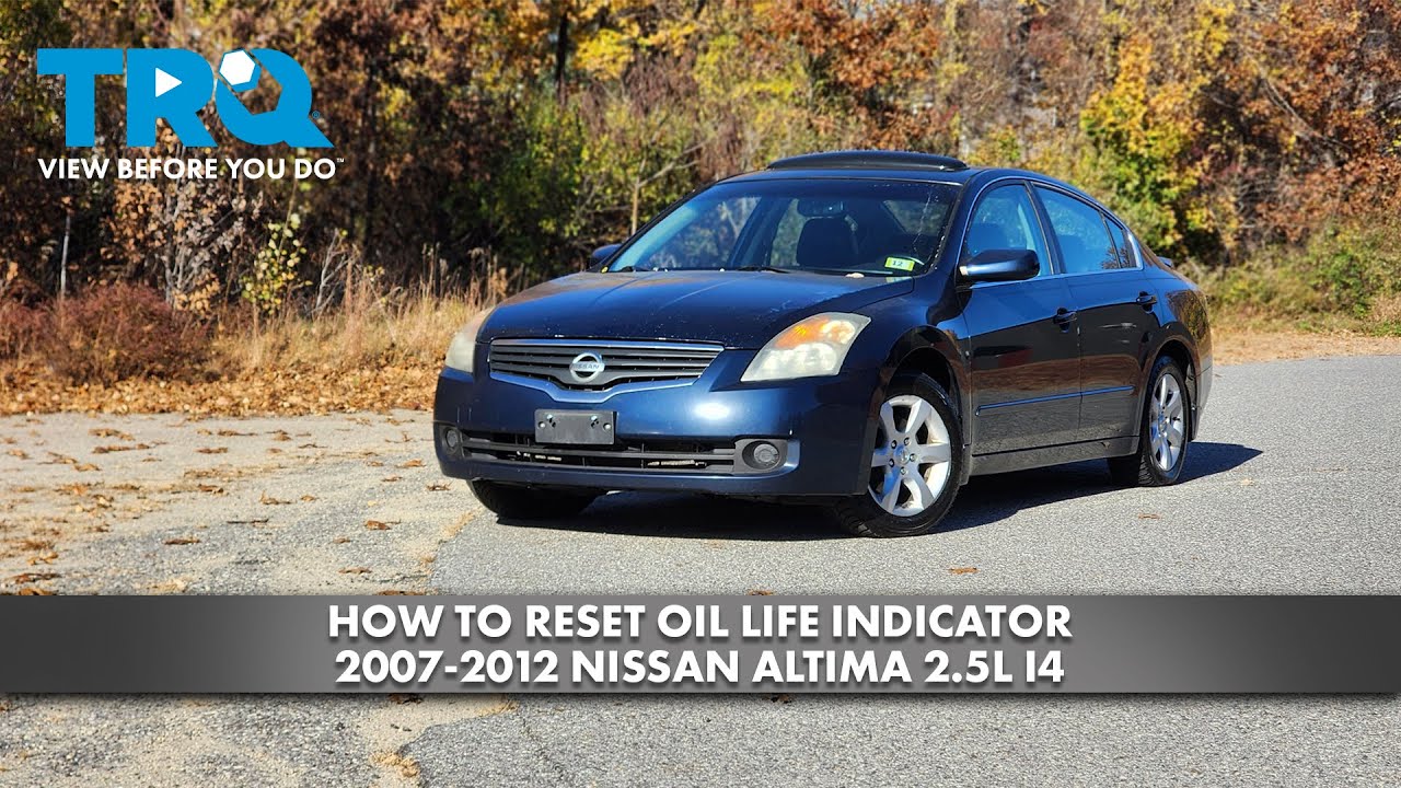 How to Reset Oil Life Indicator 2007-2012 Nissan Altima 25L I4 | 1A Auto