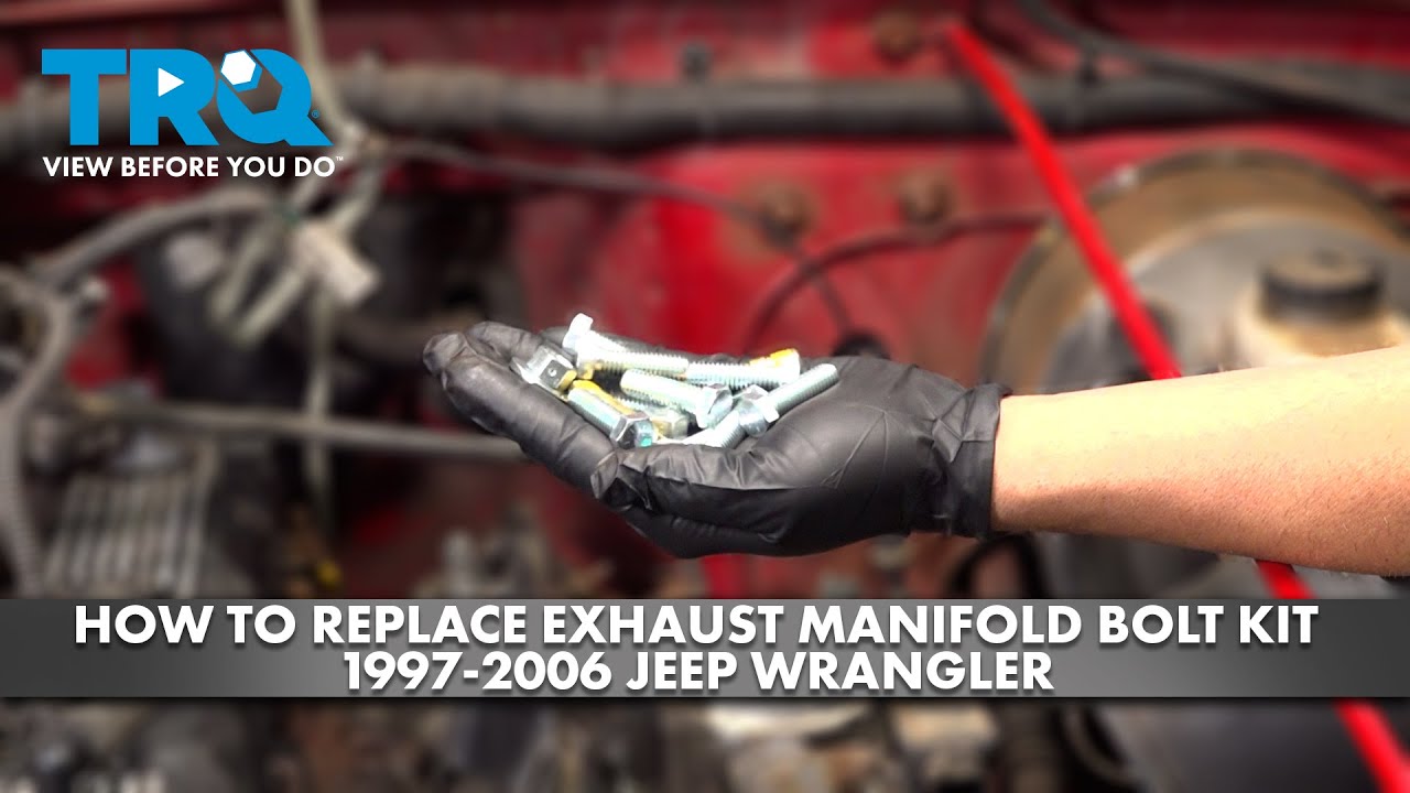 How To Replace Exhaust Manifold Bolt Kit 1997 2006 Jeep Wrangler 1a Auto
