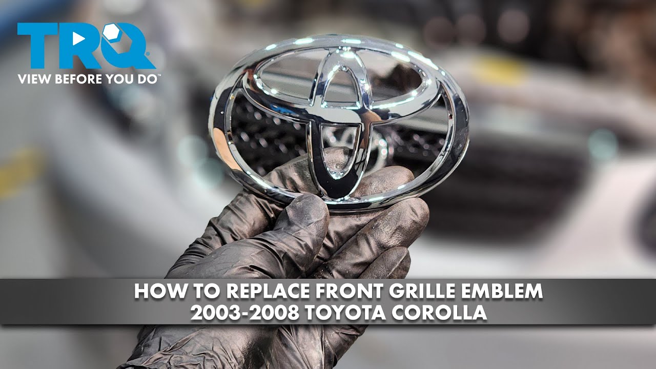How to Replace Front Grille Emblem 2003-2008 Toyota Corolla | 1A Auto